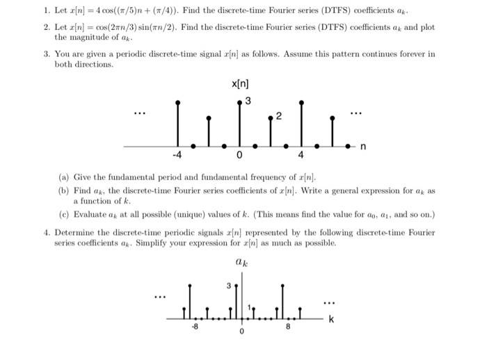 Solved 6. Computing the Discrete Time Fourier Series in | Chegg.com