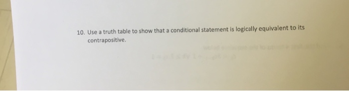 Solved Use a truth table to show that a conditional | Chegg.com