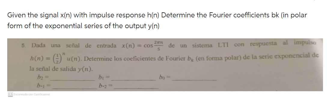 Solved Given the signal x(n) with impulse response h(n) | Chegg.com