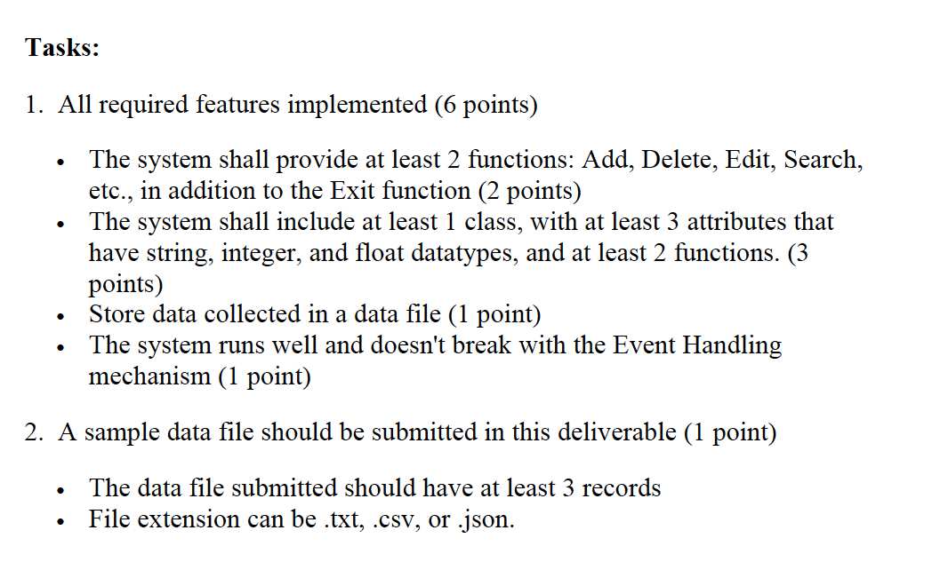 Solved Need help with my Python GUI project. I've completed | Chegg.com