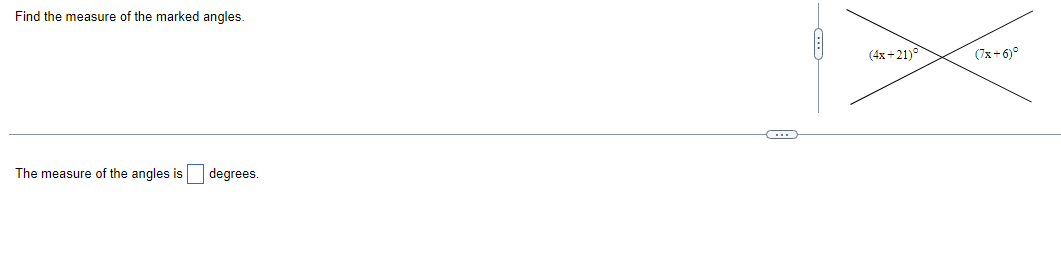 Solved Find the measure of the marked angles. The measure of | Chegg.com