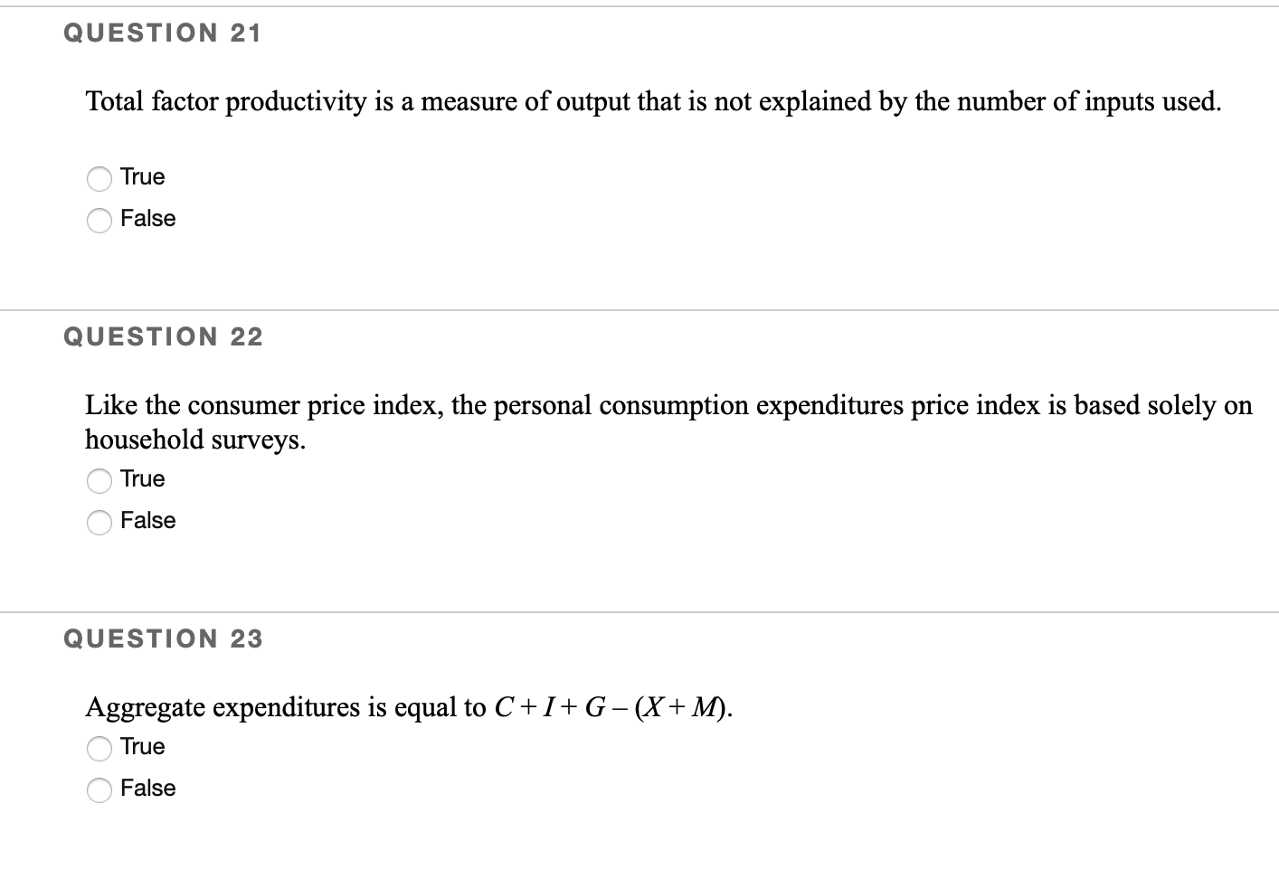 Solved QUESTION 21 Total factor productivity is a measure of | Chegg.com