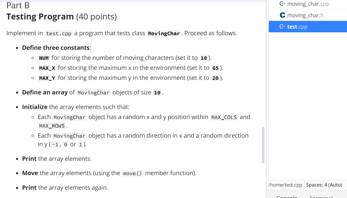 Solved 6+ moving_char.cpp C moving_char.h Ex1: A Moving | Chegg.com