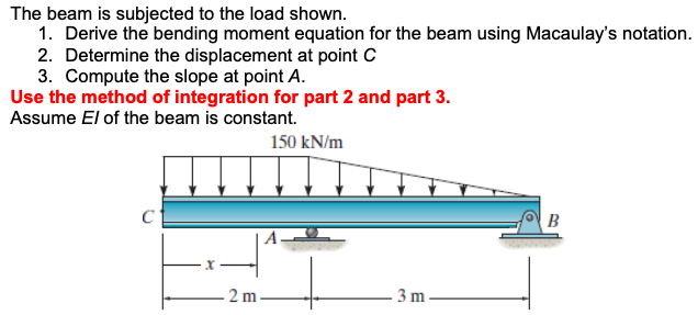 Solved Macaulay's notation for part 1 should include 0m to | Chegg.com