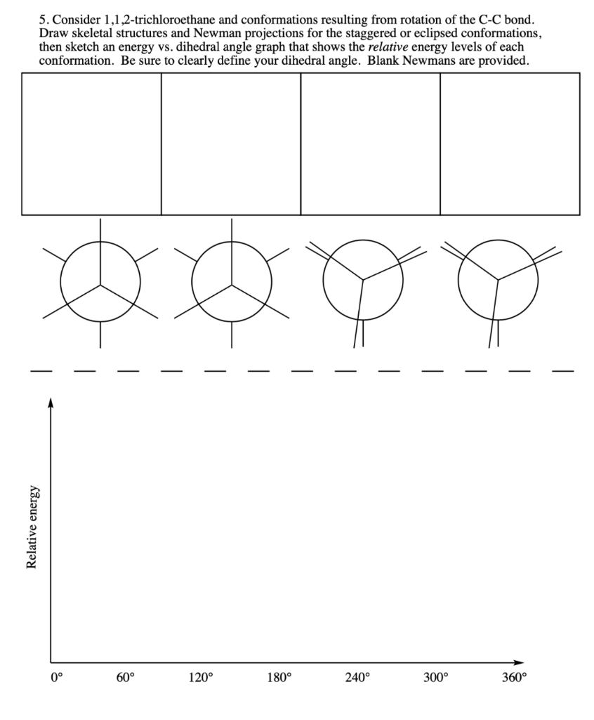 Solved 5. Consider 1,1,2-trichloroethane and conformations | Chegg.com