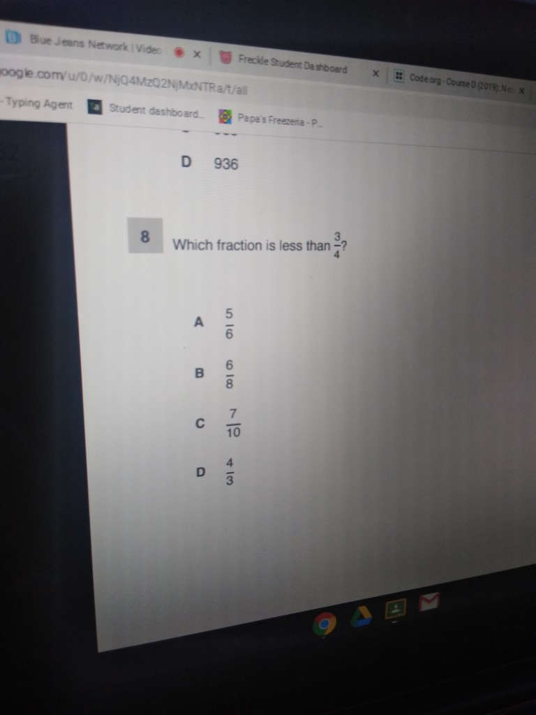 Solved Bue Jeans Network Video X Freckle Student Dashboard | Chegg.com