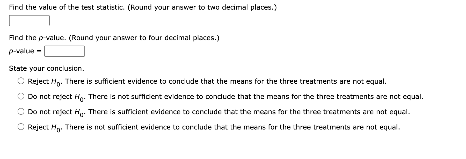 Solved The following data are from a completely randomized | Chegg.com