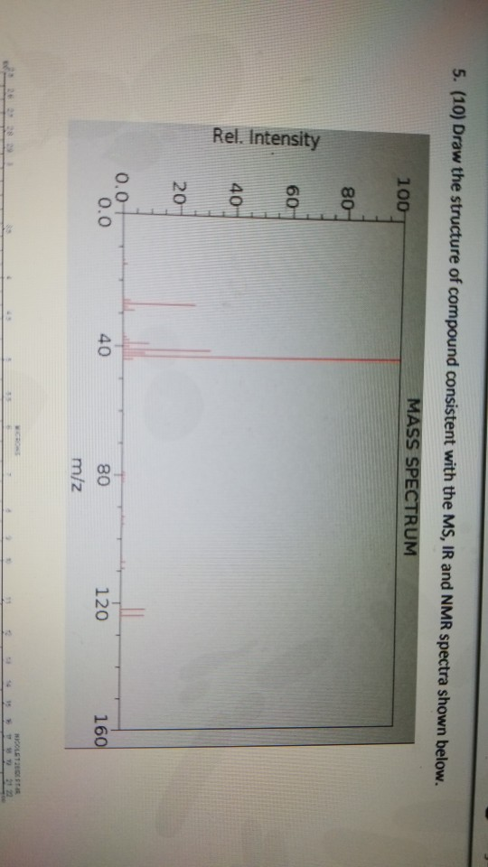 Solved 5. (10) Draw the structure of compound consistent | Chegg.com
