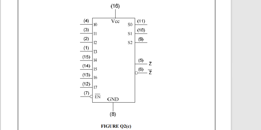 Solved (c) An integrated circuit of 74LS151 (8-to-1 | Chegg.com
