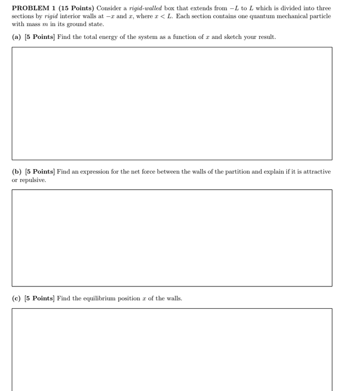Solved PROBLEM 1 (15 ﻿Points) ﻿Consider a rigid-walled box | Chegg.com