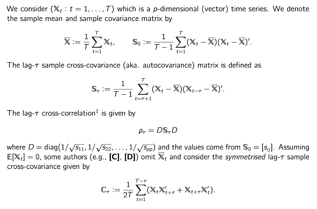 We consider (Xt:t=1,…,T) which is a p-dimensional | Chegg.com