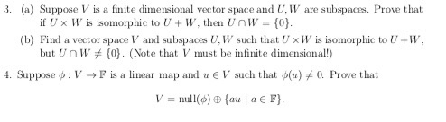 Solved 3. (a) Suppose V is a finite dimensional vector space | Chegg.com