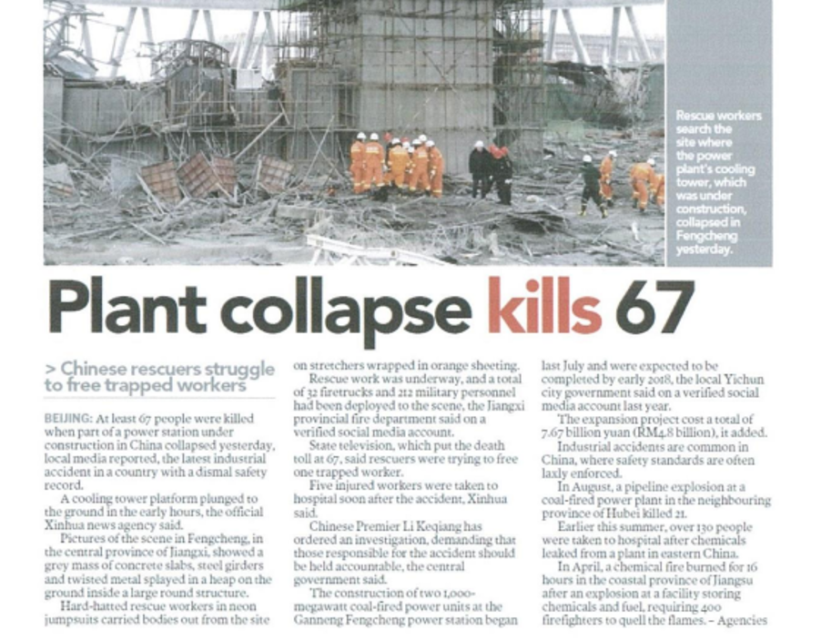 Solved Plant collapse kills 67 Question B2c - In at least | Chegg.com