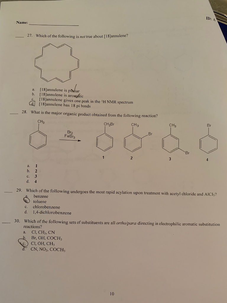 Solved ID: Name 27. Which of the following is not true about | Chegg.com