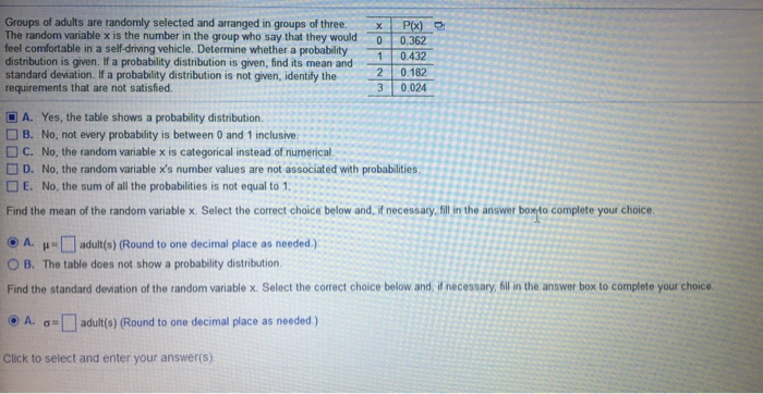 Solved Groups of adults are randomly selected and arranged | Chegg.com
