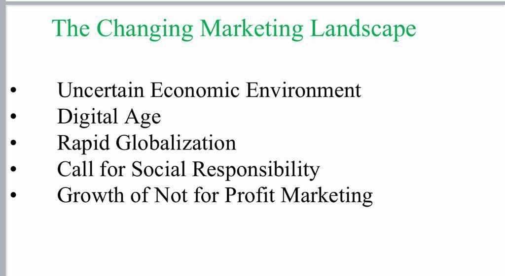 The Changing Marketing Landscape Uncertain Economic | Chegg.com