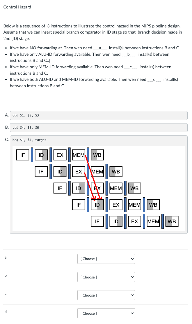 Below is a sequence of 3 instructions to illustrate | Chegg.com
