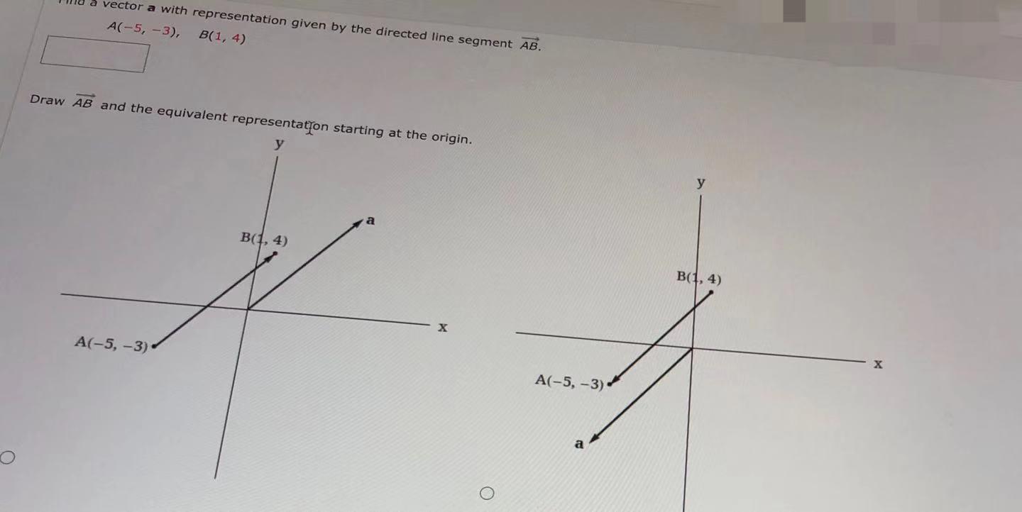 Solved Find a vector a with representation given by the | Chegg.com