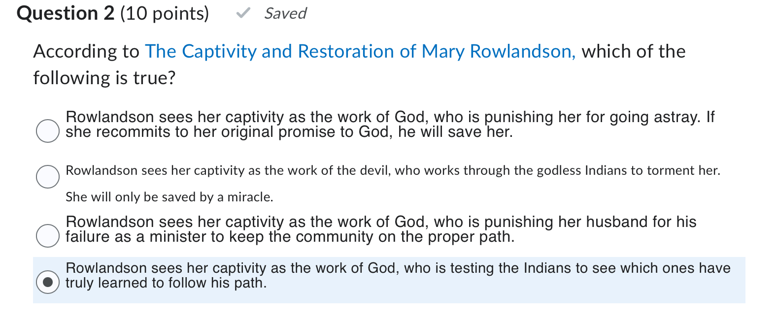 Solved Question 2 (10 ﻿points)SavedAccording to The | Chegg.com