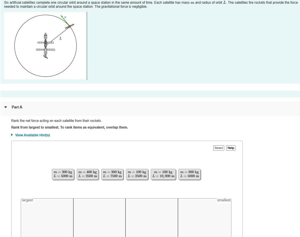 Solved Six artificial satellites complete one circular orbit | Chegg.com Solved Six artificial satellites complete one circular orbit | Chegg.com