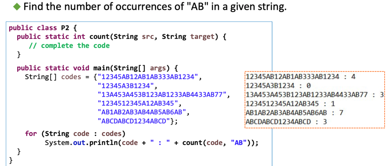 Solved Find the number of occurrences of "AB" in a given | Chegg.com