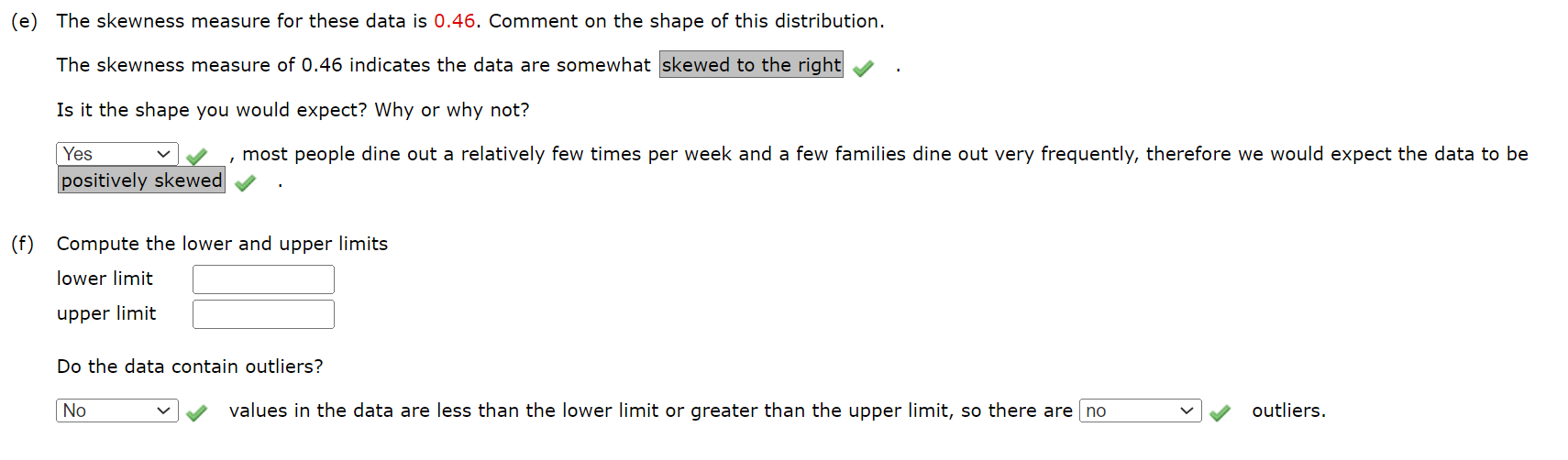 Solved Americans tend to dine out multiple times per week. | Chegg.com
