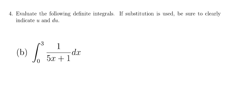 Solved 4. Evaluate the following definite integrals. If | Chegg.com