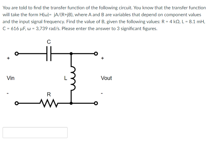 Solved You are told to find the transfer function of the | Chegg.com