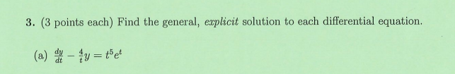 Solved 3. (3 points each) Find the general, explicit | Chegg.com