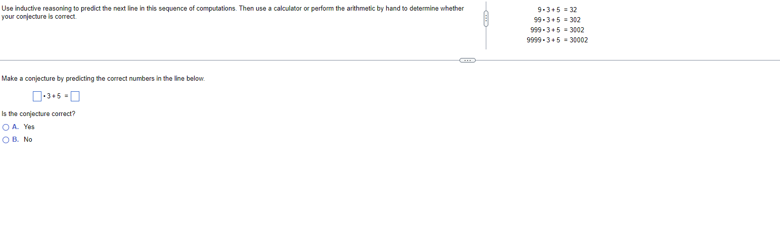 Solved Use inductive reasoning to predict the next line in | Chegg.com