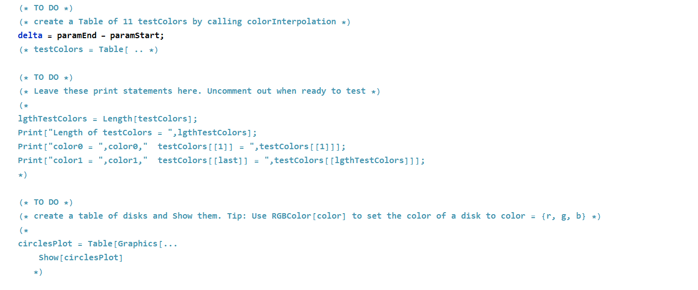 Part 2 Color interpolation -- Create two colors, | Chegg.com