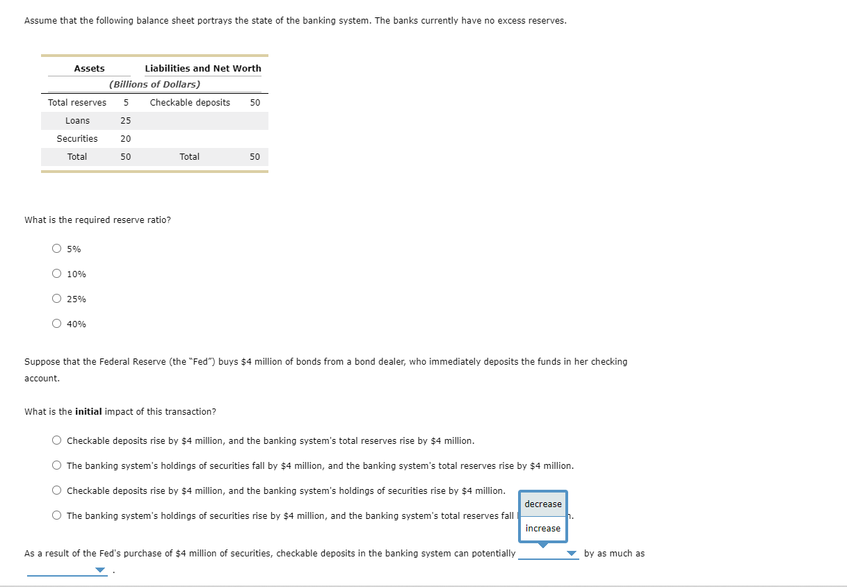 Solved Assume that the following balance sheet portrays the | Chegg.com