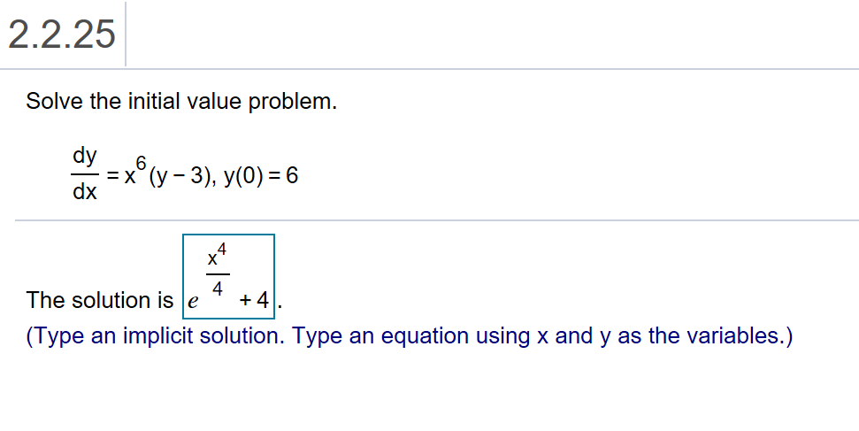 Solved 2.2.25 Solve the initial value problem. - X (y - 3), | Chegg.com
