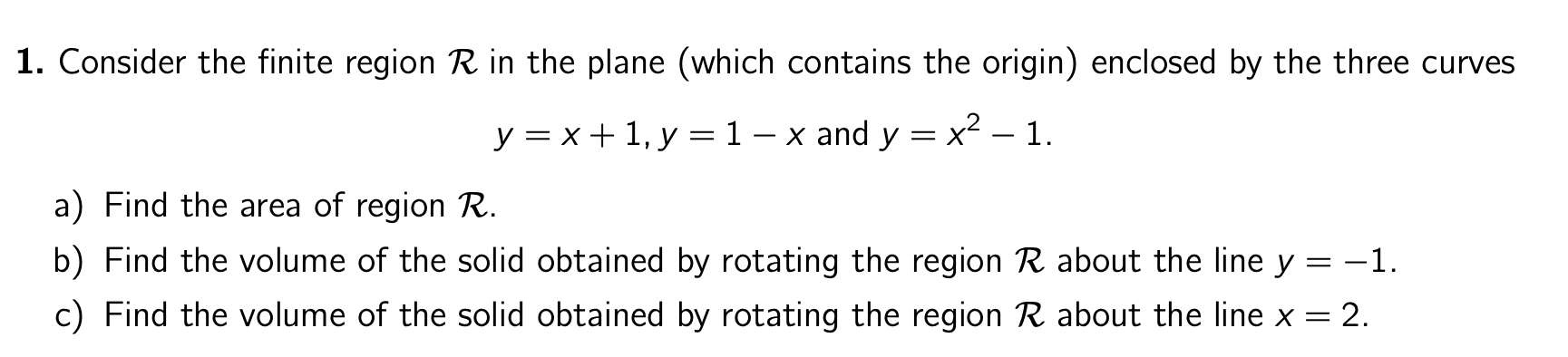 Solved Consider the finite region R in the plane (which | Chegg.com