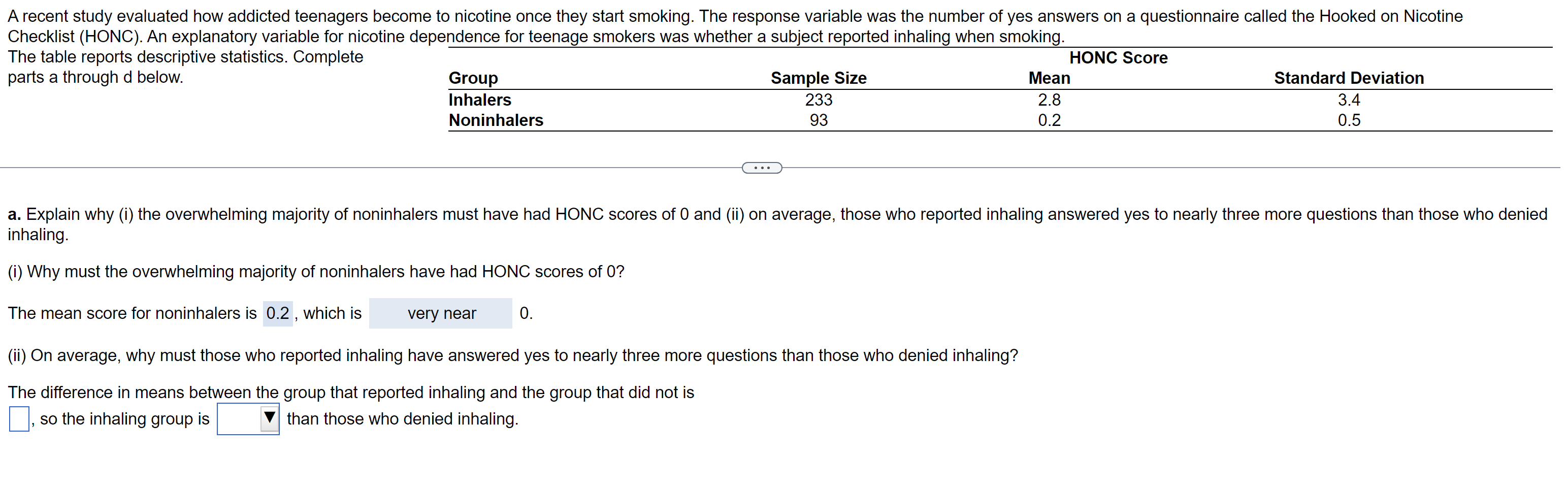 Solved inhaling. (i) Why must the overwhelming majority of | Chegg.com