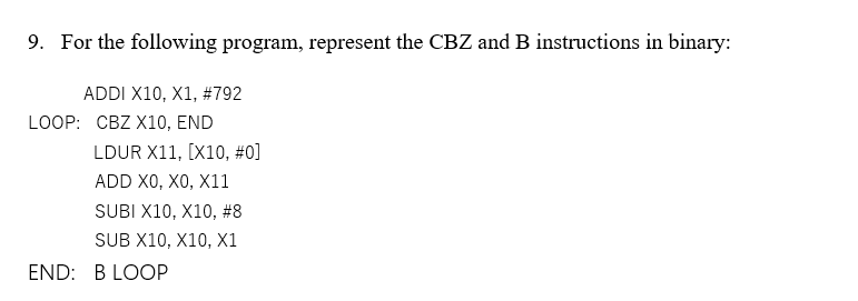 Solved 9. For the following program, represent the CBZ and B | Chegg.com