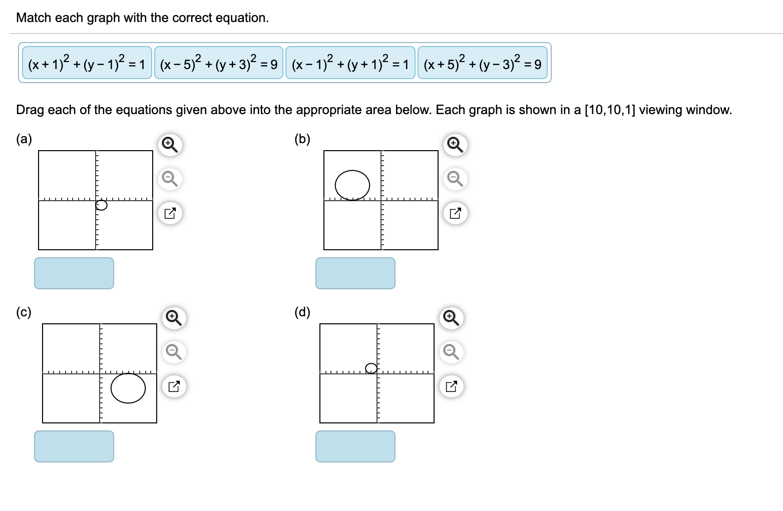 Solved Match each graph with the correct equation. (x + 1)2 | Chegg.com