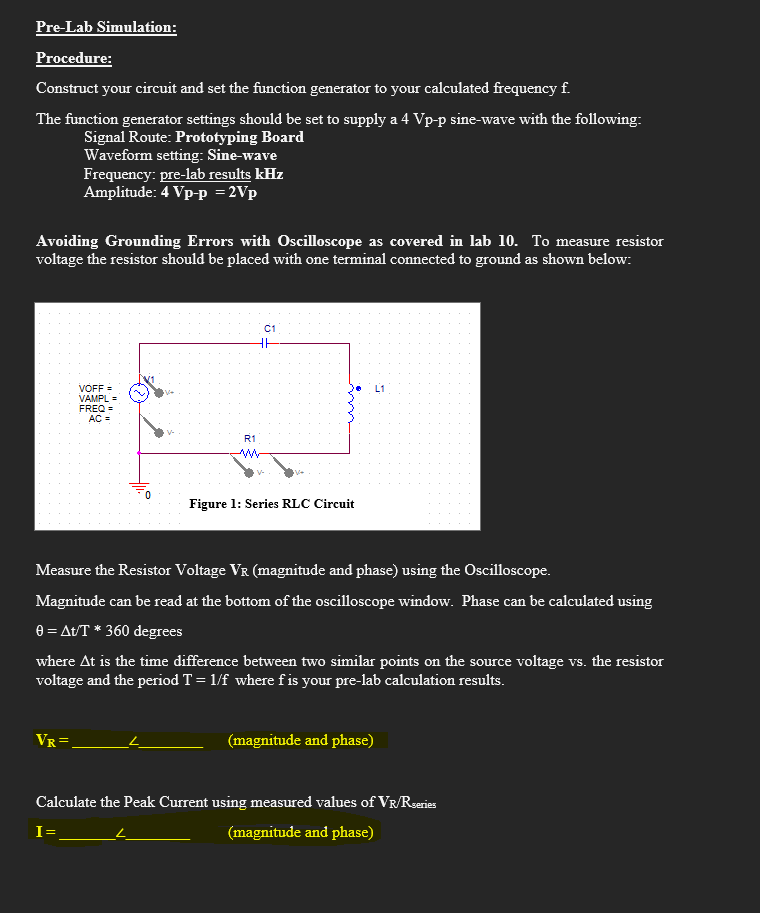 Solved Pre-Lab Assignment: Determine circuit component | Chegg.com