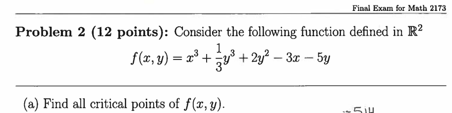 Solved Problem 2 (12 points): Consider the following | Chegg.com