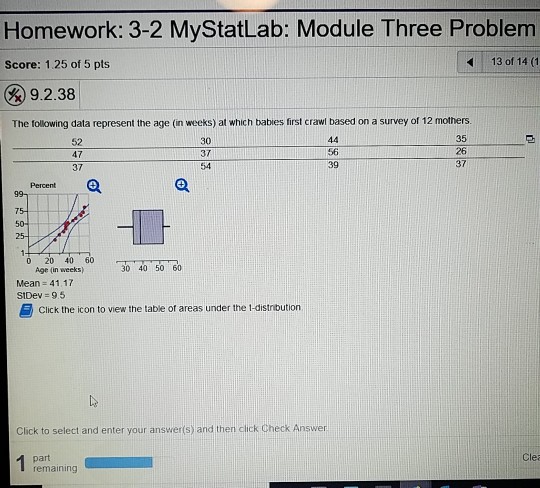 Solved Homework: 3-2 MyStatLab: Module Three Problem Score: | Chegg.com