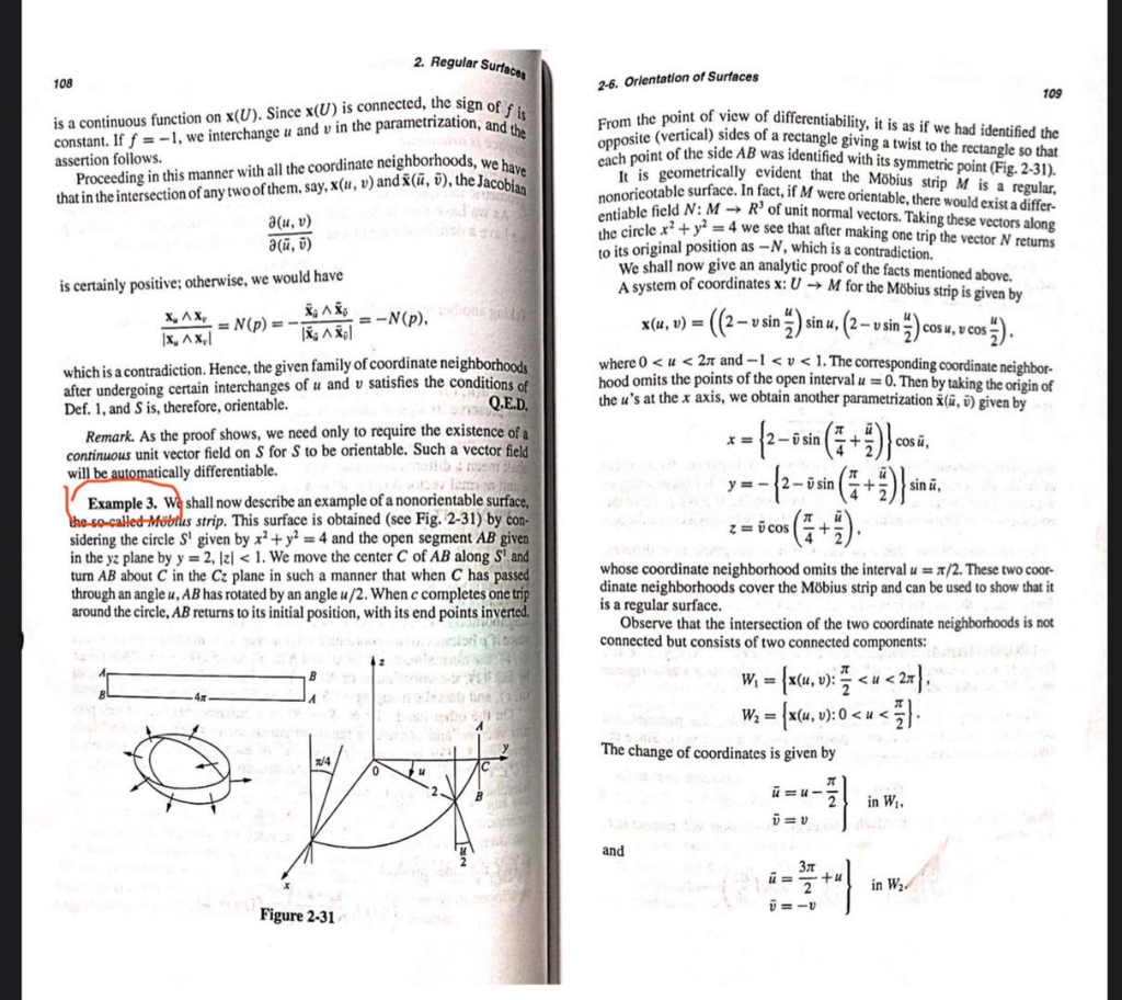 Solved 2. Regular Surface 108 2-6. Orientation of Surfaces | Chegg.com