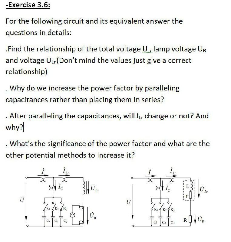 Solved -Exercise 3.6: For the following circuit and its | Chegg.com