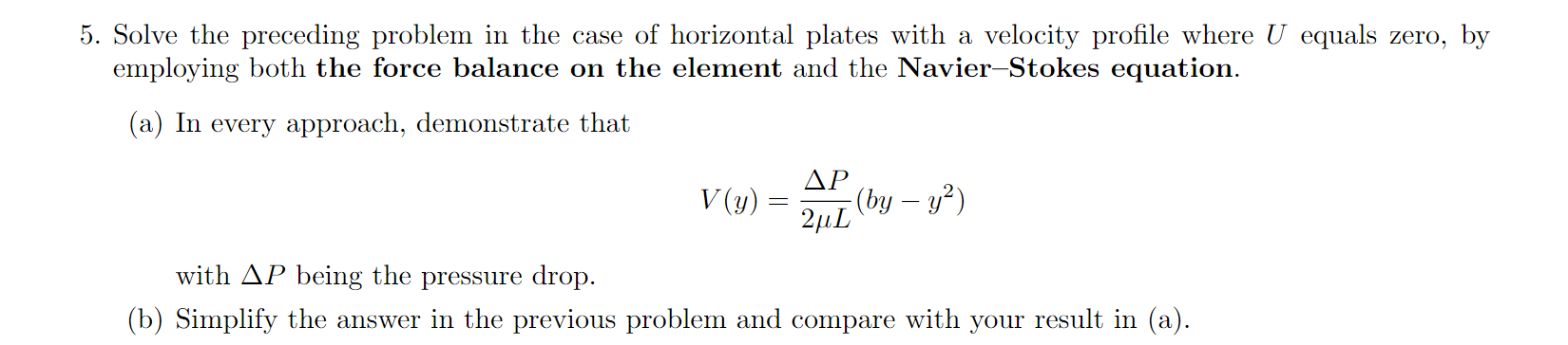 Solved 5. Solve the preceding problem in the case of | Chegg.com