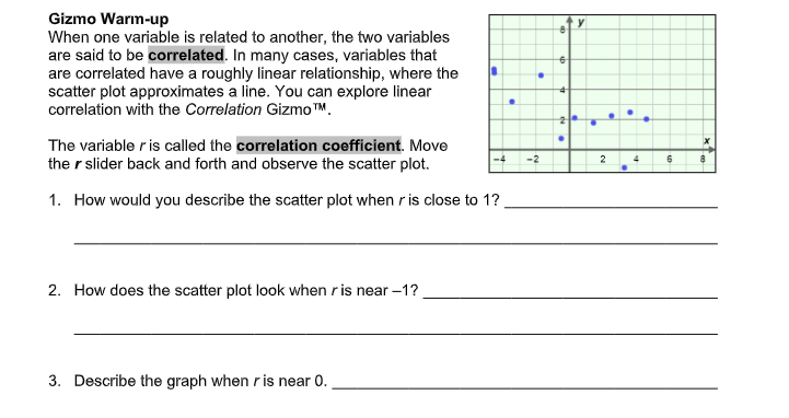 Solved Gizmo Warm-up When one variable is related to | Chegg.com
