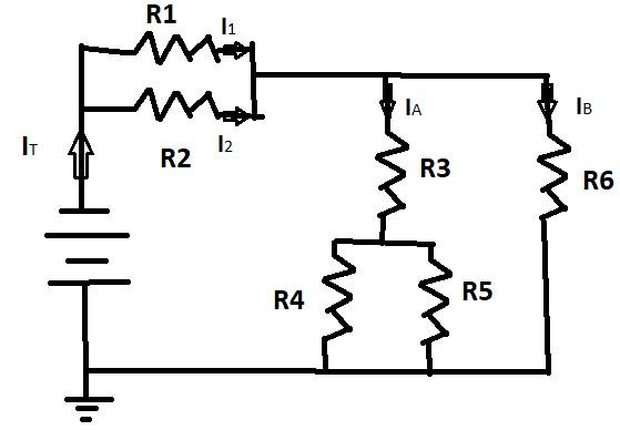 Solved Determine the currents IT , I2, I1, IA, and IB . | Chegg.com