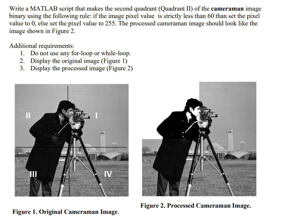 Solved Write a MATLAB script that makes the second quadrant | Chegg.com