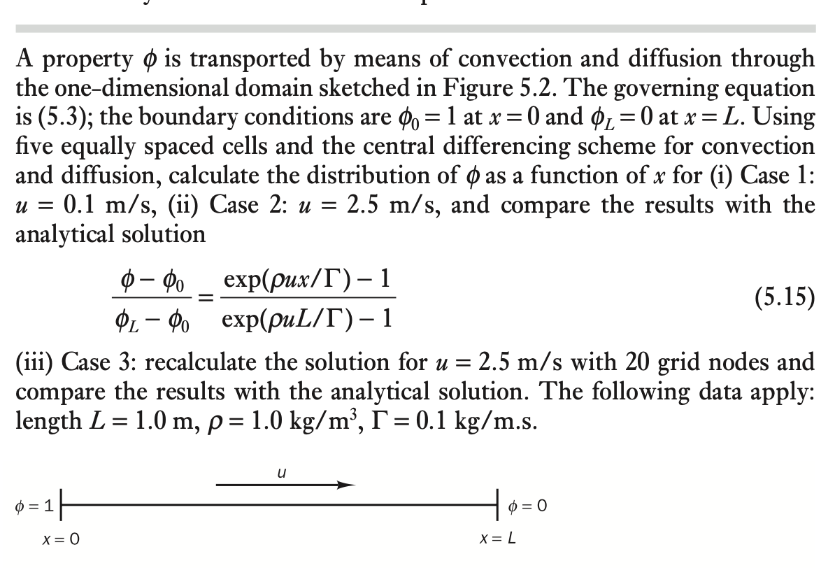 Solved A property o is transported by means of convection | Chegg.com