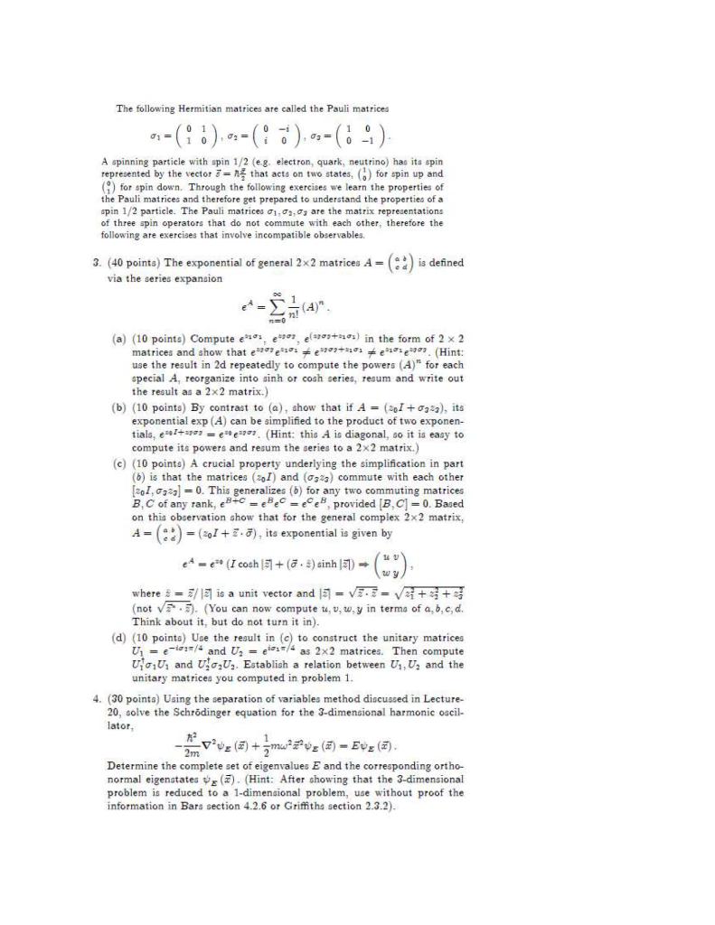 Solved 0:-( ),-( : ), os=(. :). A spinning particle with | Chegg.com