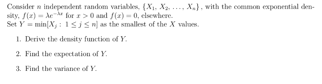 Solved Consider n independent random variables, {X1, X2, .. | Chegg.com