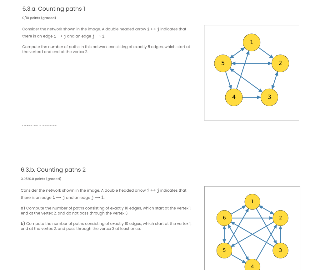 Solved 6.3.a. Counting paths 1 0/10 points (graded) Consider | Chegg.com